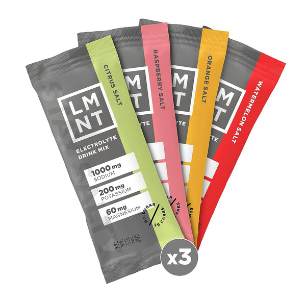 LMNT Zero-Sugar Electrolytes - Variety Salt - Hydration Powder Packets ...